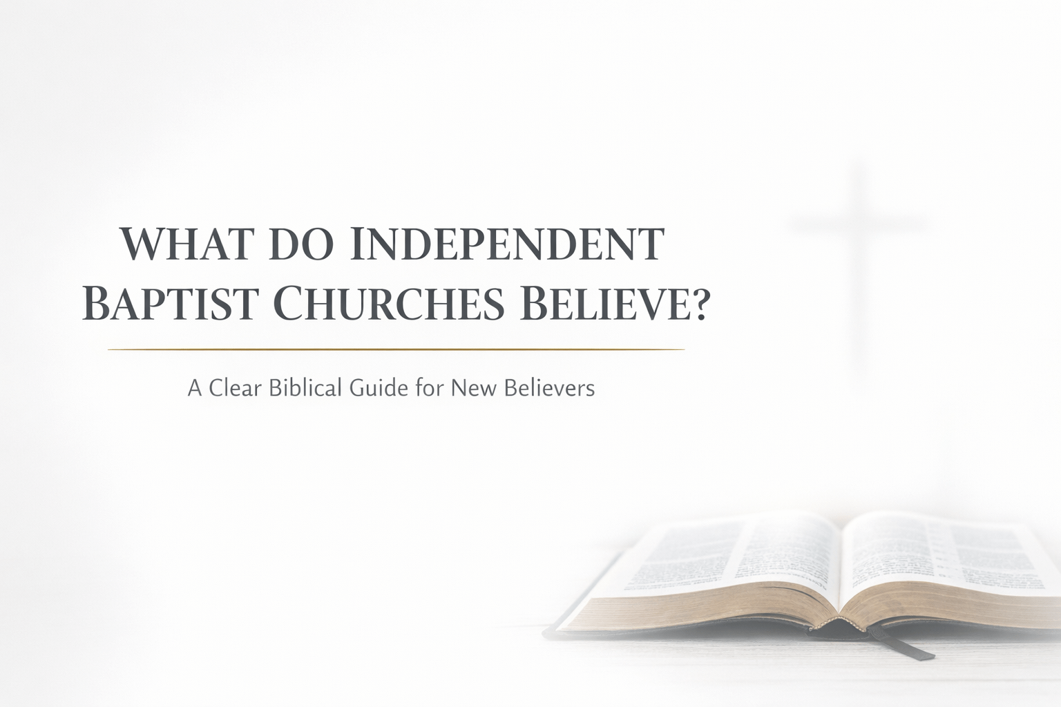 What Do Independent Baptist Churches Believe? | Church Equips