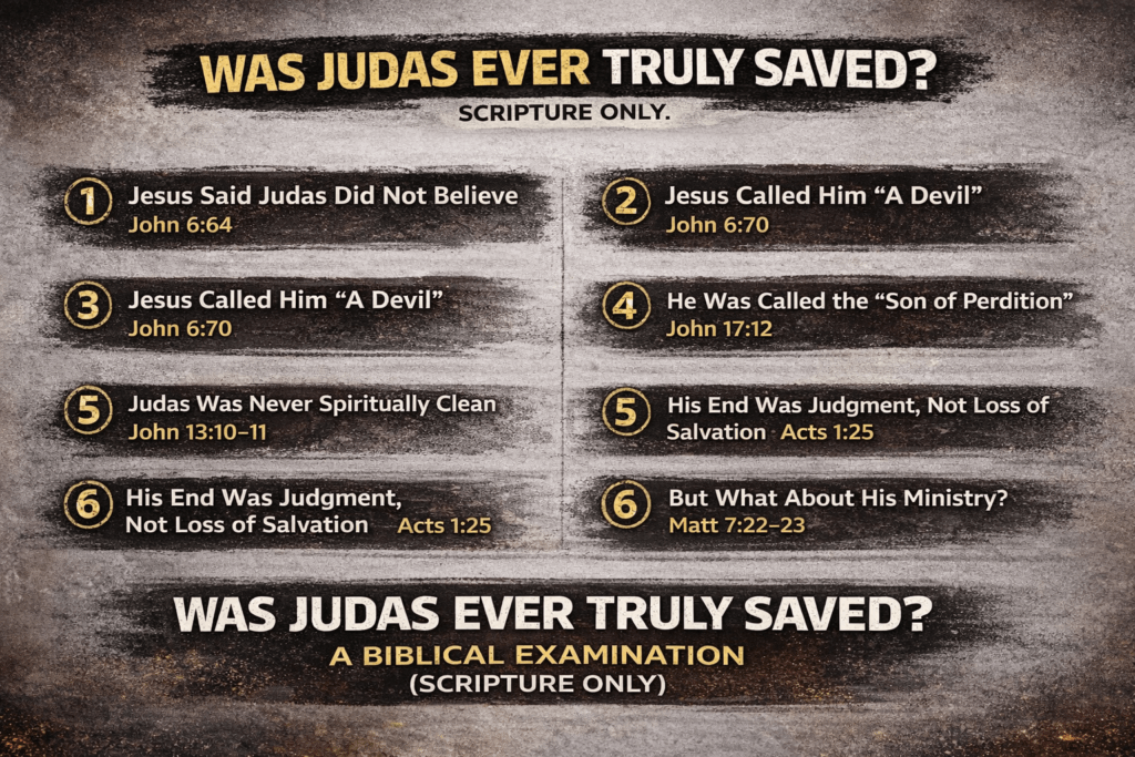 Was Judas Ever Truly Saved? A Biblical Examination (Scripture Only ...